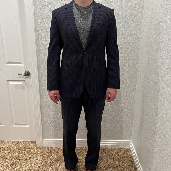 Hugo Boss | Suits & Blazers | Mens Hugo Boss Suit Navy Pinstripe 4 ...